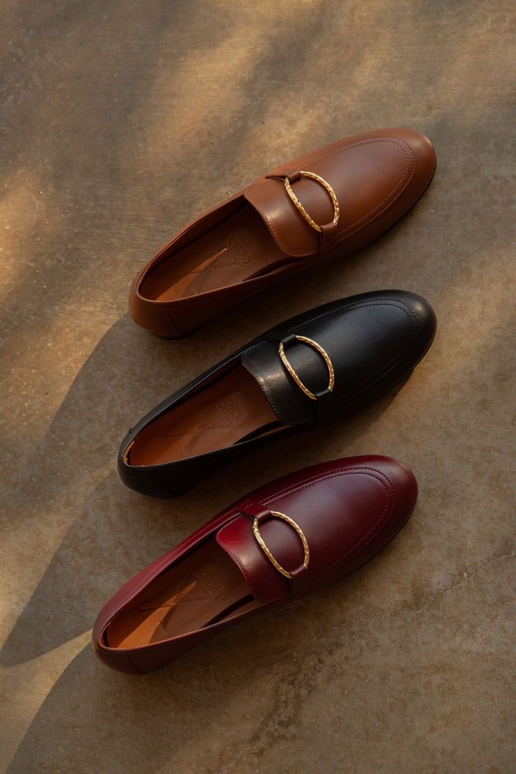 Cognac Tomboy Chic Loafers – Lachoix